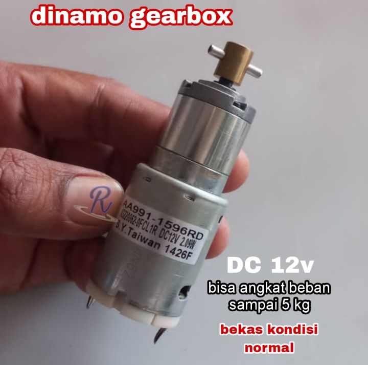 motor dinamo dc gearbox 12v 100rpm dinamo dc gear box | Lazada Indonesia