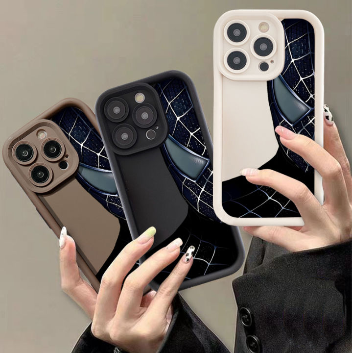 สไปเดอร์แมนสีดำเคสใส่โทรศัพท์เท่ซองนุ่มกันกระแทกฝาหลังสำหรับ Huawei ...