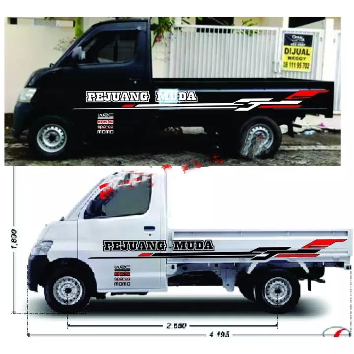 0211 cutting sticker mobil pick up GRAND MAX jenis pick up lain juga ...