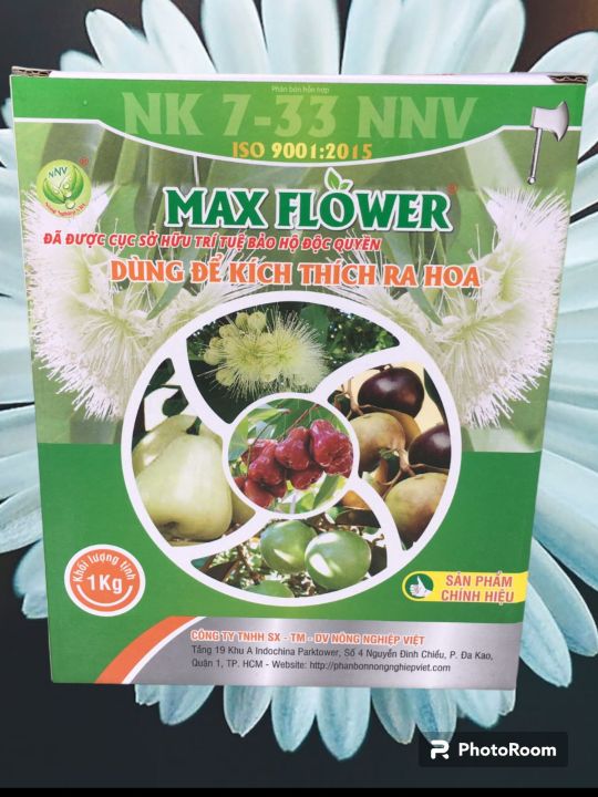 Phân bón MAX FLOWER F99 - Công thức NPK: 7 - 0 - 33. Hộp 1kg | Lazada.vn