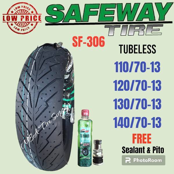 SAFEWAY TIRE for NMAX v1/v2 TUBELESS (FREE SEALANT & PITO) also ...