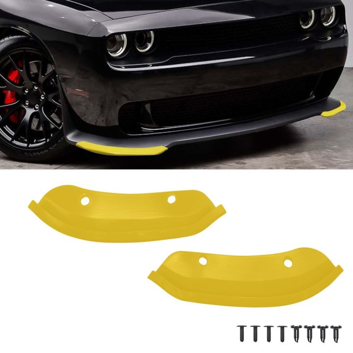 Front Bumper Splitter Protector Lip Spoiler Yellow for Dodge Challenger ...