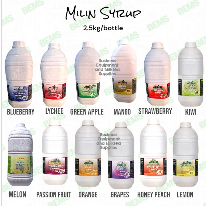 Milin Concentrated Fruit Flavored syrup for Fruit tea Milktea Juice 2 ...