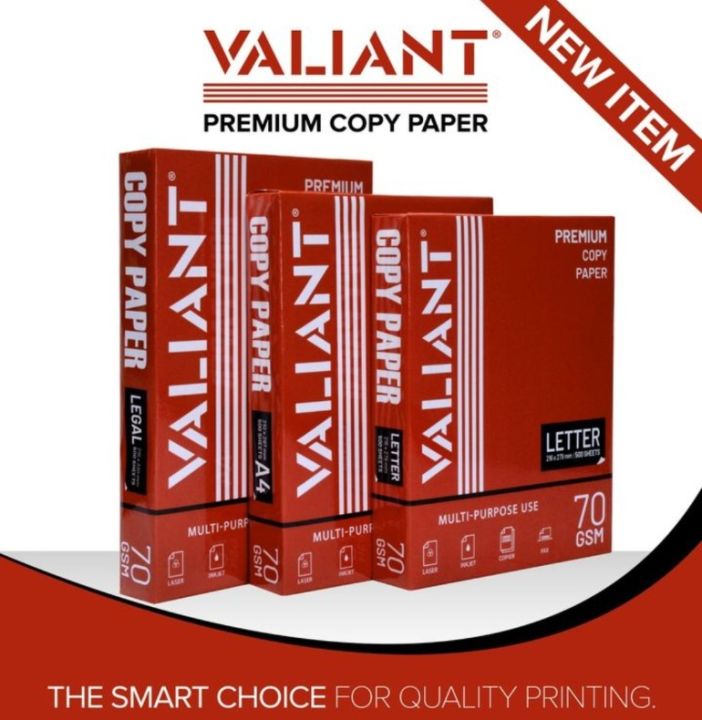 VALIANT COPY PAPER 70GSM A4 SIZE (500sheet per REAM) | Lazada PH