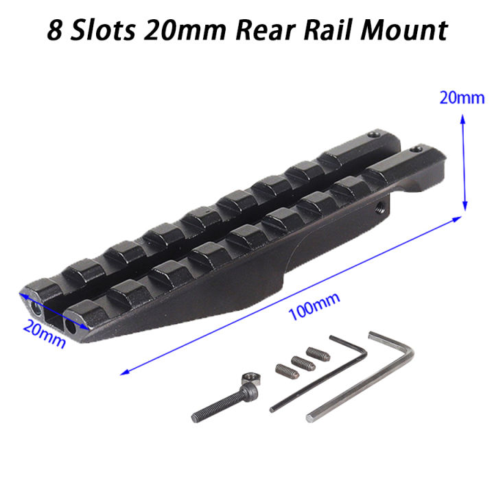 8 Slots 20mm Tactical Rear Sight Rail Standard 1913 Picatinny Rail ...