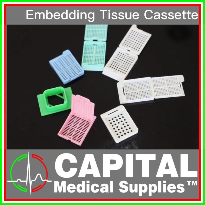 Laboratory Embedding Tissue Cassette color white with Lid 10 pcs/pack ...