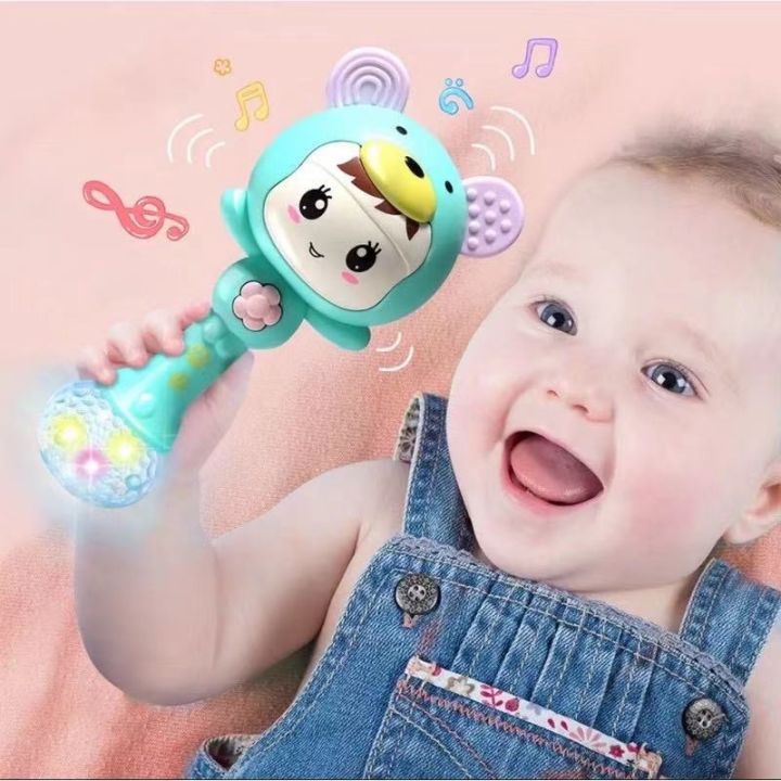 Baby Shaker Sand Hammer Toy Dynamic Rhythm Stick Rattles Musical ...