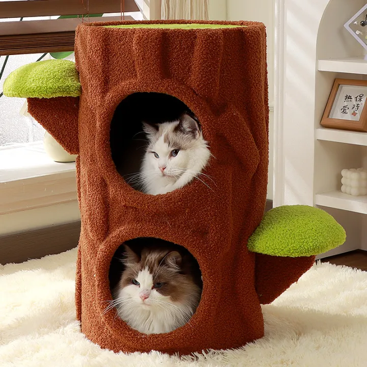 Multi-Layer Cat Climbing Tree House Integrated Double Layer Winter ...