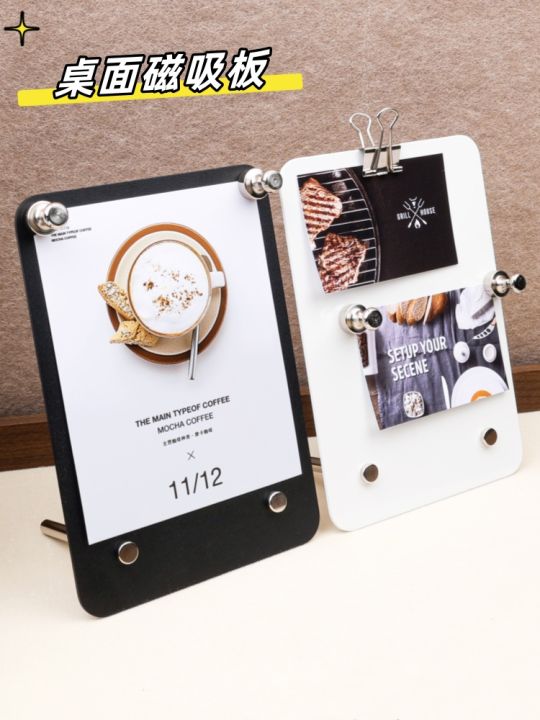 Magnetic Dry Erase Message Board Stand up Office Desk Memo Reminder ...