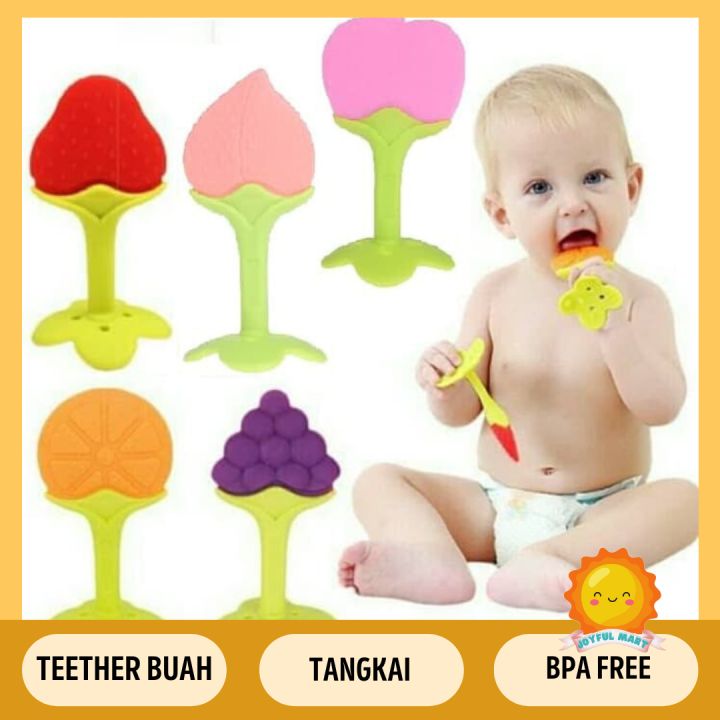 Mainan Gigitan Bayi Teether Buah Tangkai | Lazada Indonesia