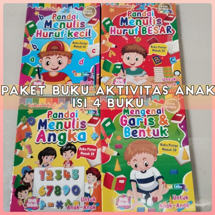 Paket 4 Buku - Mengenal Garis dan Bentuk, Pandai Menulis Angka, Menulis ... Paket 4 Buku - Mengenal Garis dan Bentuk, Pandai Menulis Angka, Menulis ...
