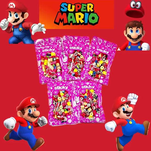 Stok Sedia Ada Sticky Candy Coklat Halal Mario&Pokemon Design Handmade ...