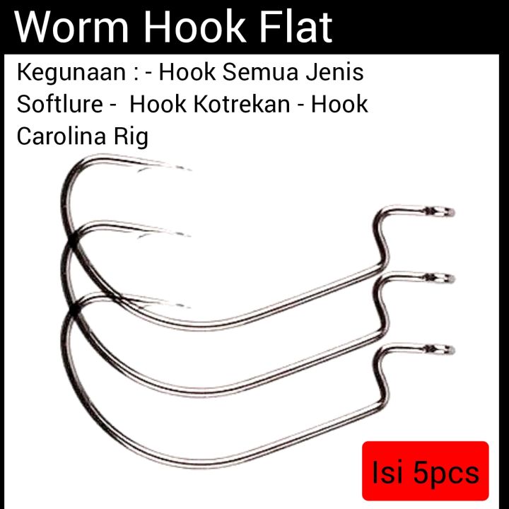 Worm Hook Flat Softlure Segala Jenis Dan Ukuran | Lazada Indonesia