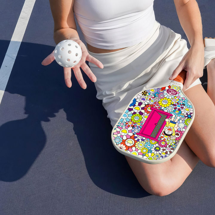 Murakami Long SUNFLOWER Carbon Fiber Peak Racket Flat Pickleball Paddl ...