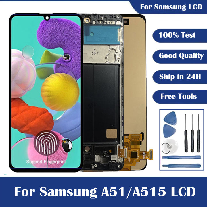 Super AMOLED For Samsung Galaxy A51 Display Touch Screen Digitizer For Samsung A515 SM-A515F LCD ...