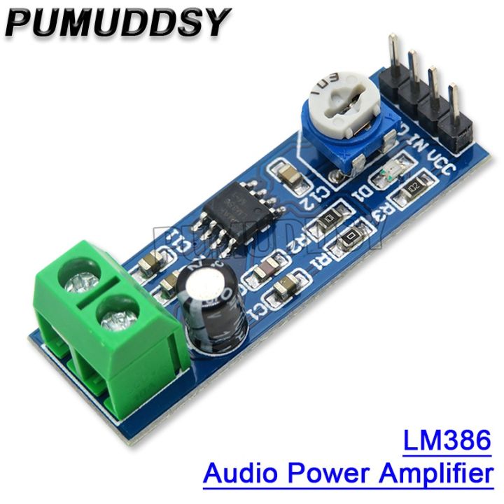 LM386 5V-12V Input Audio Power Amplifier Module 200 Times Gain ...