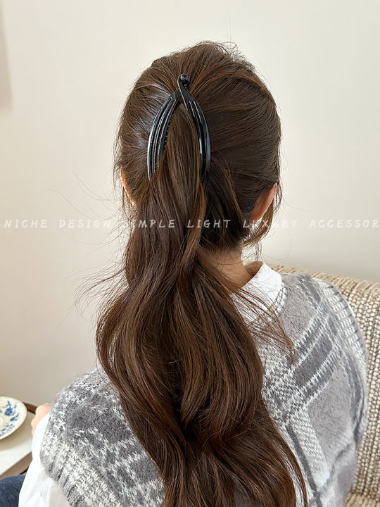 Premium Feel Banana Hair Clip Women's No Trace Hair Clip Early Autumn ...
