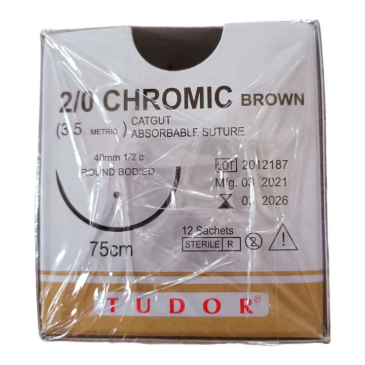 2.0 Chromic Round Absorbable Sutures 12's/Box | Lazada PH
