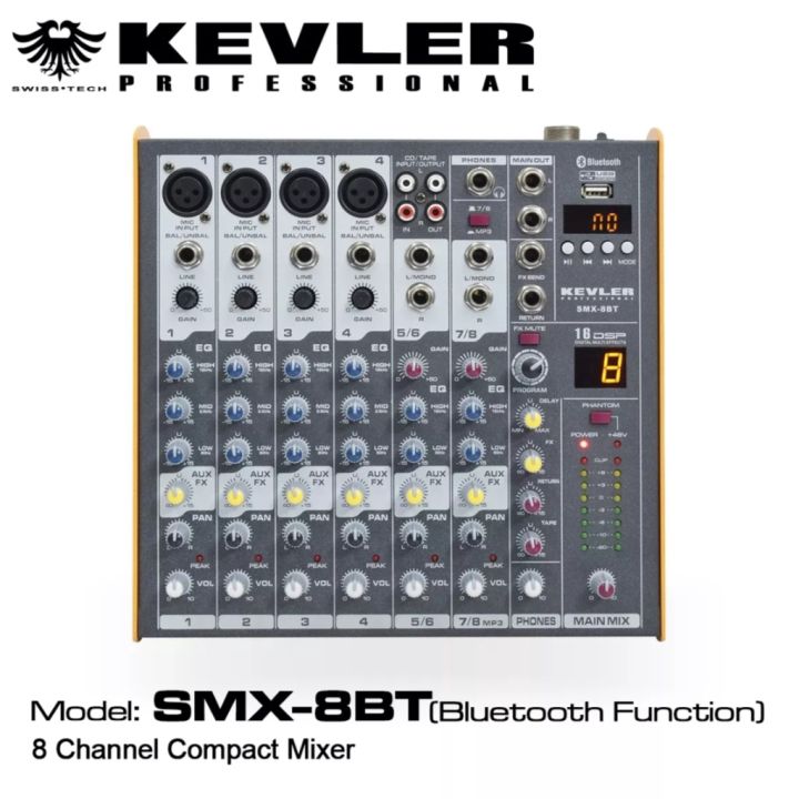 Kevler SMX-8BT 8" Channel Compact Passive Mixer | Lazada PH