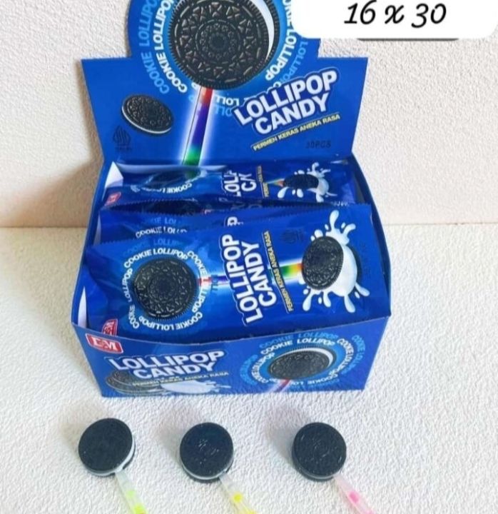 Permen Lolipop Cookie Light Candy isi 30 pcs | Lazada Indonesia