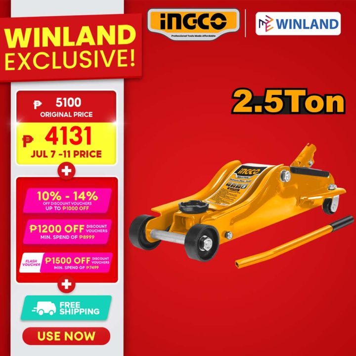 Ingco by Winland 2.5Ton Hydraulic Trolley Floor Jack HFJ251 ING-HT ...
