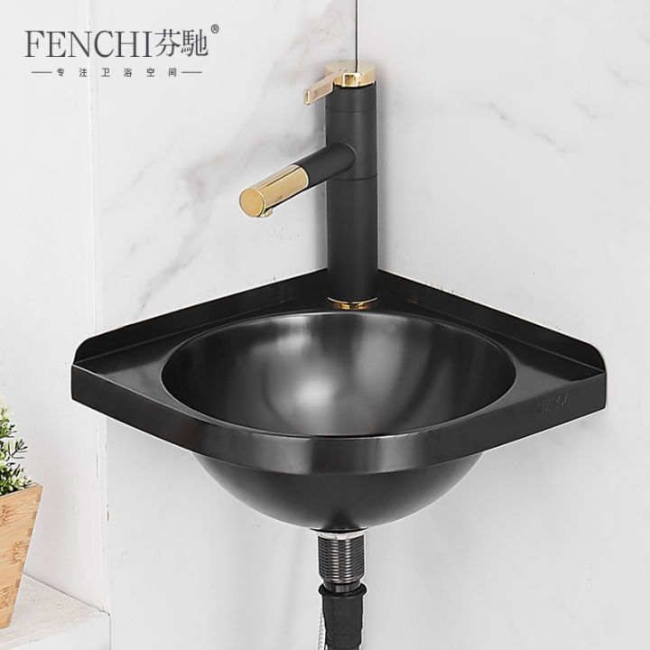 304 Stainless Steel Triangle Basin Bathroom Small Apartment Wall ...