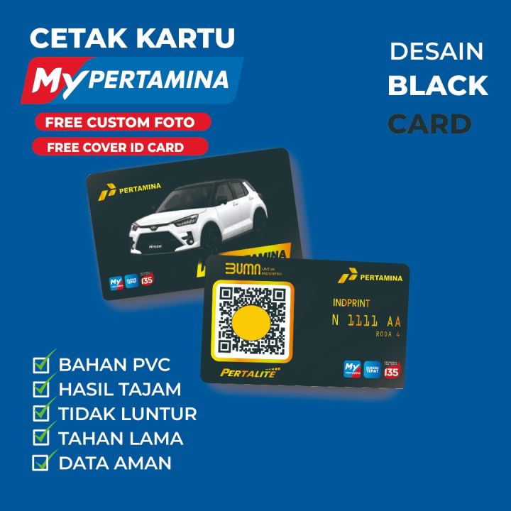 Cetak Kartu My Pertamina Desain Black Card Full Color PVC Premium ...