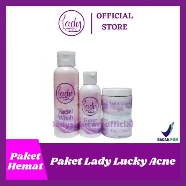 LADY LUCKY Acne Series Paket Bundle Untuk Kulit Berjerawat Berminyak ...