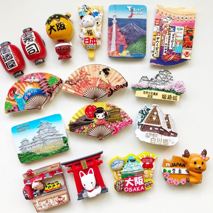 Japan Hokkaido Nagoya Osaka Nara Tourist Souvenir Resin 3D Stereo Refrigerator Magnetic Paste ...