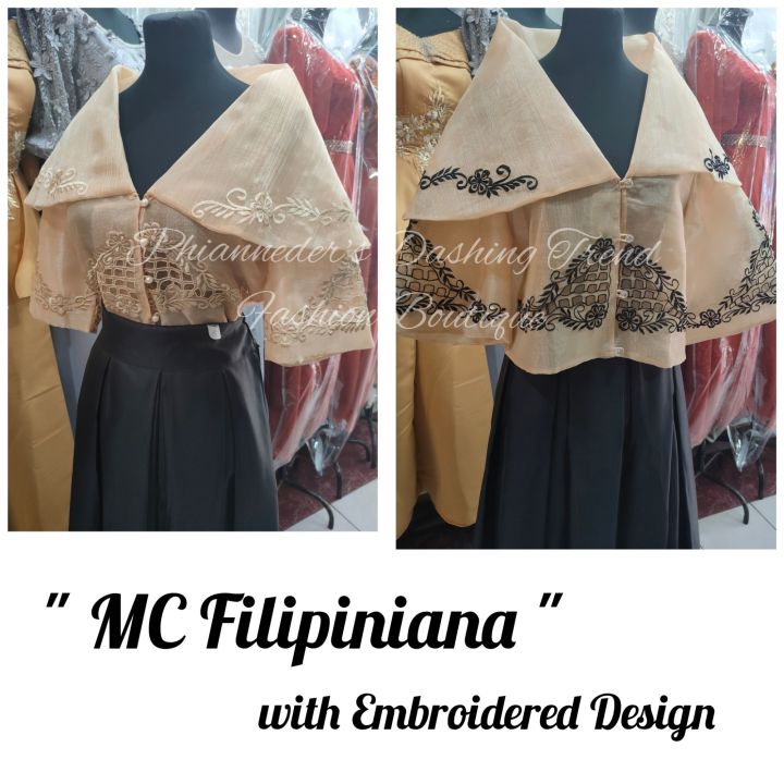 MC Filipiniana with Embroidered Design | Lazada PH