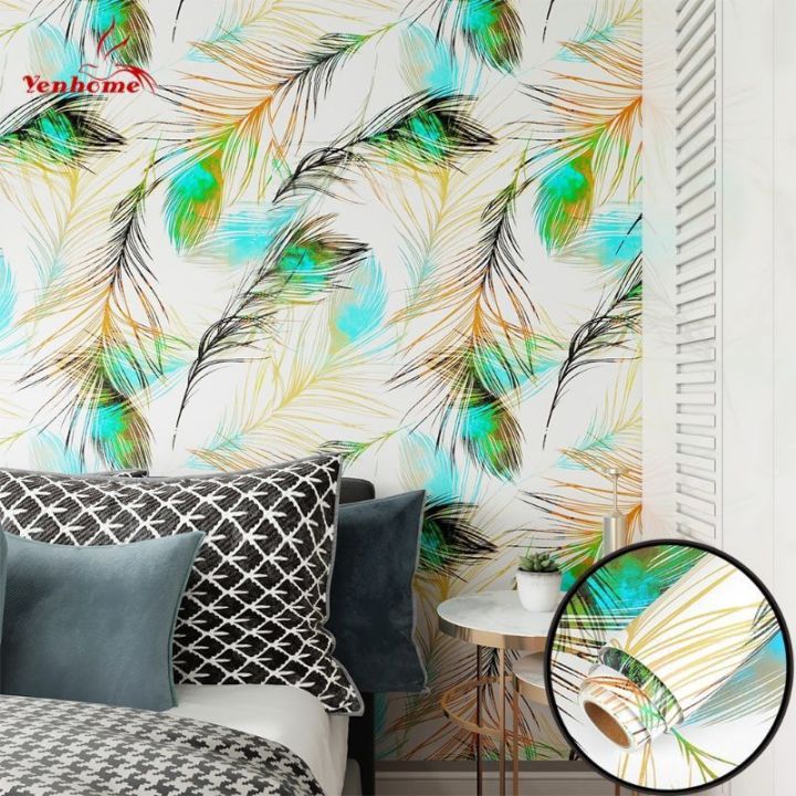 Wallpaper Sticker Dinding Motif Bulu Angsa Hijau | Lazada Indonesia