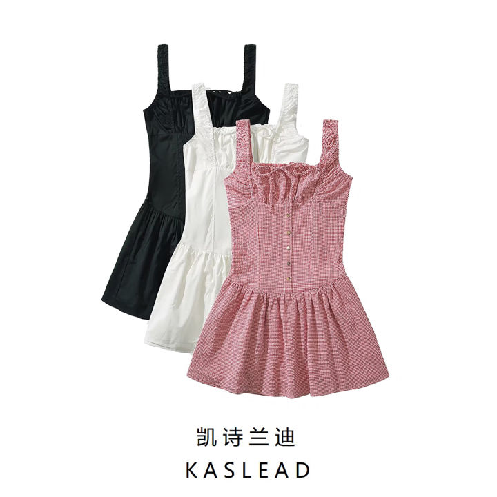 Kaslead ชุดผู้หญิงแบบใหม่กระโปรงบานแฟชั่นสไตล์ยุโรปและอเมริกาชุดเดรส ...