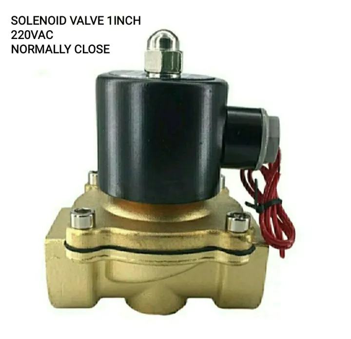 Solenoid Valve 1 Inch 220Vac Normally Close Brass Kuningan | Lazada Indonesia