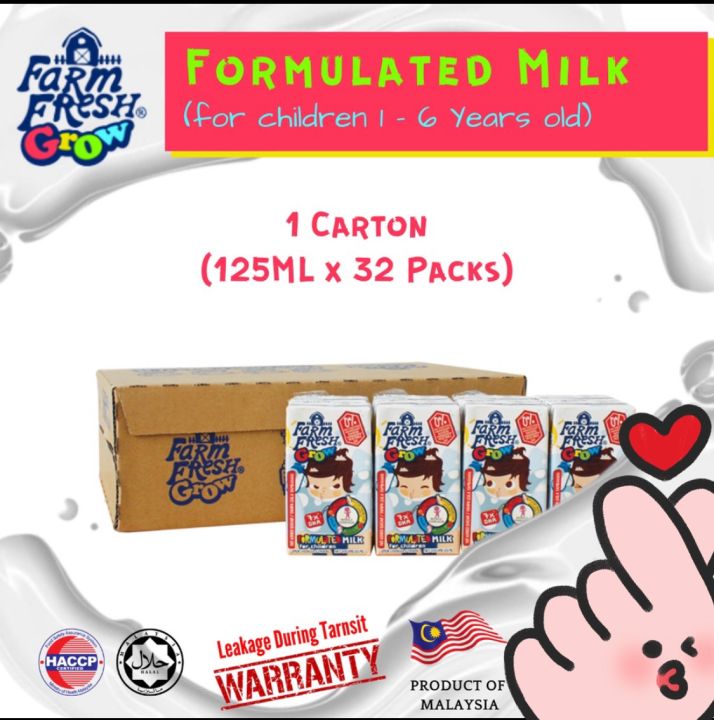 Farm Fresh UHT Grow formulaed milk (125ml x 32) | Lazada