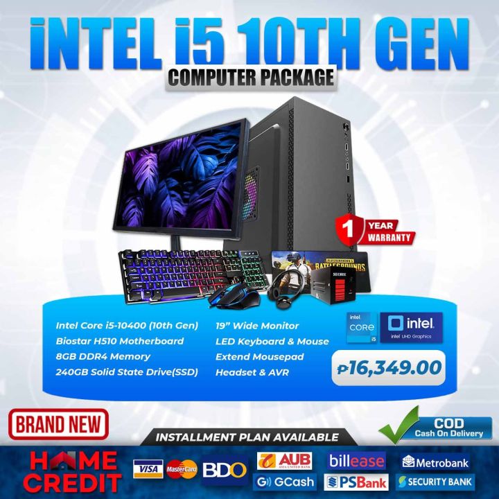 BRANDNEW Computer Set CPU-YGT MARS 8 Casing-Intel Core i5 10400 2.9ghz ...