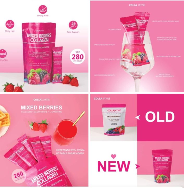 COLLAJAYNE Mixed berries Glutathione + Collagen /MYKOFI 10sachet HoS ...