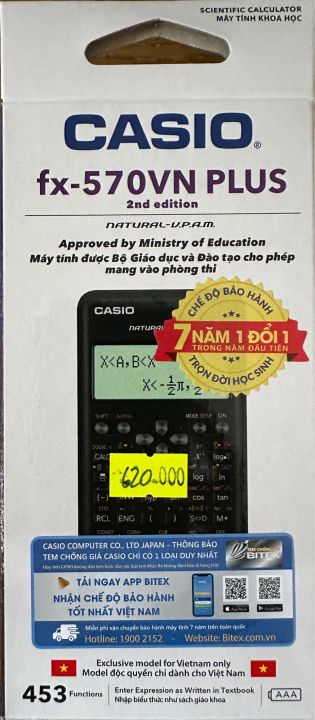 Máy tính Casio FX-570VN plus (Hành chính hãng bảo hành 7 năm) | Lazada.vn