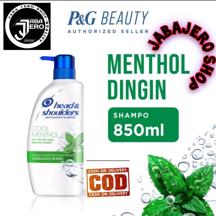 Head and Shoulder shampoo mentol dingin ZPT Anti ketombe 850 ml ...