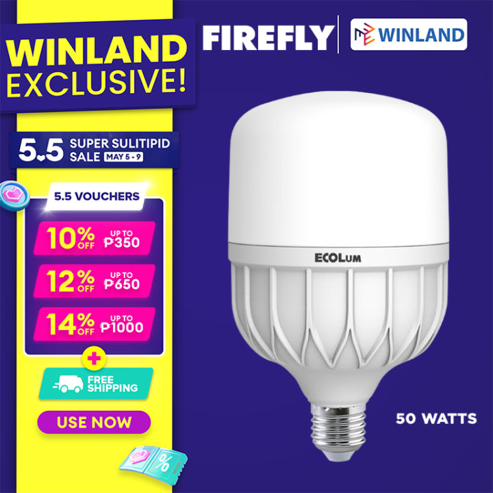 Firefly by Winland ECOLUM Super Bright Power Saving 50w 6500K Daylight ...