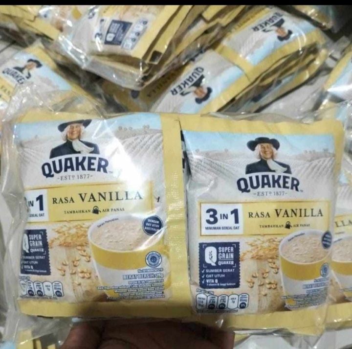 QUAKER OATMEAL VANILLA ,COKLAT BERRY BURST 28GR X 10PC | Lazada Indonesia