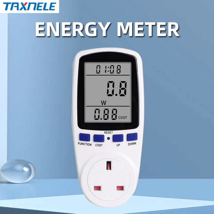 UK Plug Digital Voltage Wattmeter Power Meter Consumption Watt Energy ...