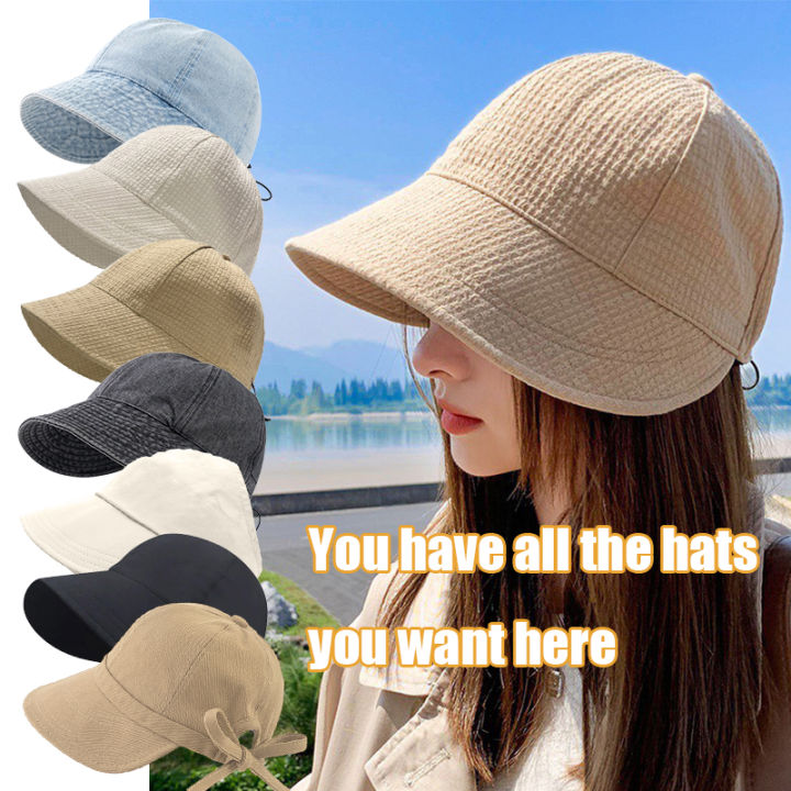 【PrettySet】Summer Wide Brim Hat Outdoor Travel Portable Sun Caps Women ...