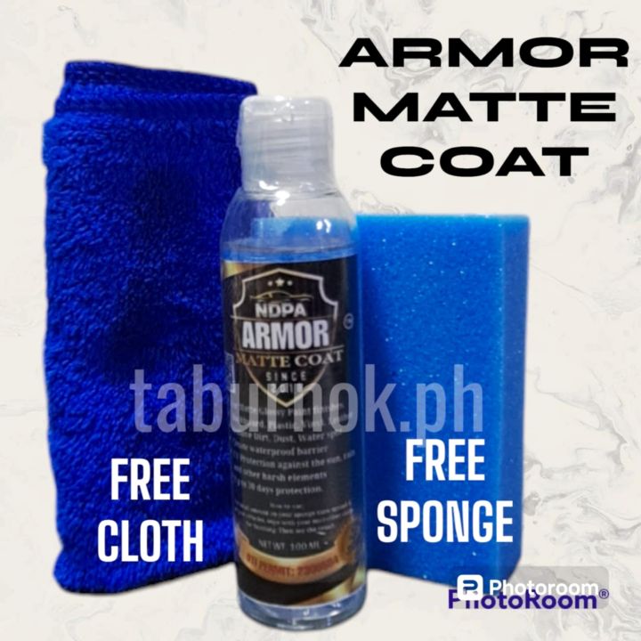ARMOR MATTE COAT 100ml FREE SPONGE & CLOTH | Lazada PH