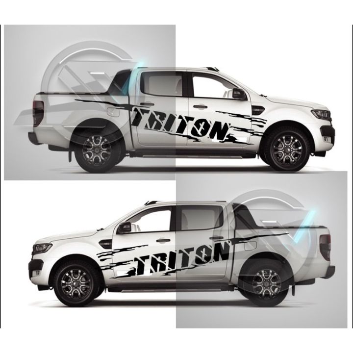 (Ready Stock) S357# Mitsubishi Triton Car Body Vinyl Decal Sticker | Lazada