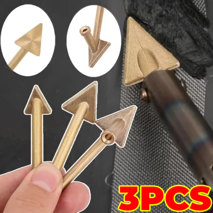 3PCS Soldering Iron Tips Set Copper Car Repair Triangular Smoothing ...