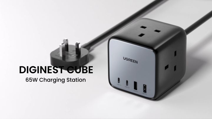 UGREEN GaN Power Socket, DigiNest Pro 65W USB C Charging Station, 7-in ...