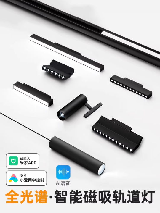 Smart Magnetic Track Lighting Embedded Living Room Illumination LED ...