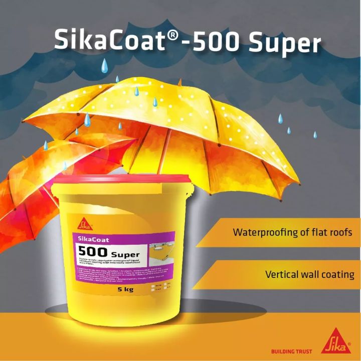 SIKACOAT 500 SUPER (4KG &1KG REPACKED) Micro-Fiber Waterproof Membrane ...