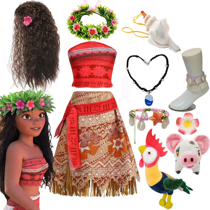ใหม่ Moana ตอนที่ 2 ภาพยนตร์เครื่องแต่งกาย Disney Princess Vaiana บทบาท ...