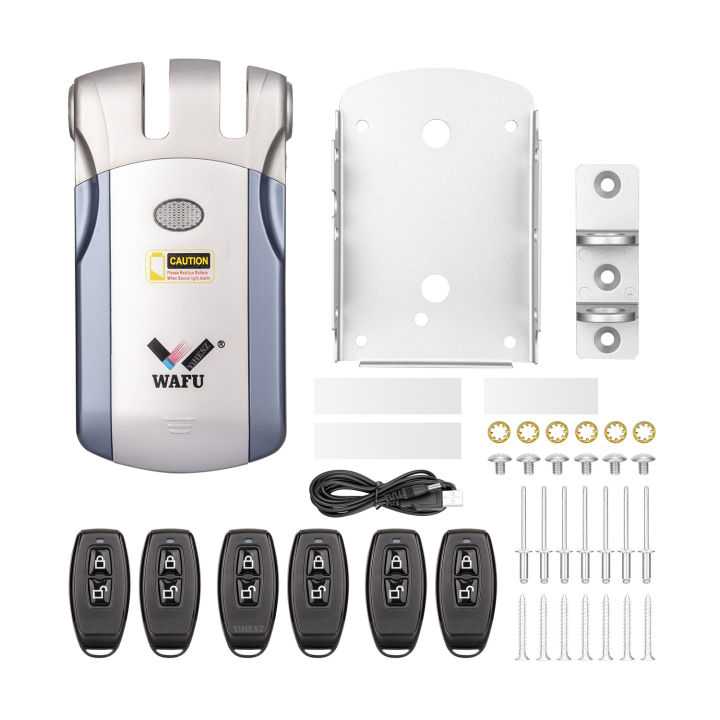 Wafu 019 Remote Control Lock Smart Deadbolt Lock 433Mhz Door lock ...